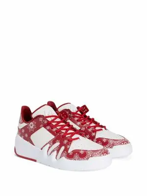 GIUSEPPE ZANOTTI Talon Bandana-print Sneakers - Red