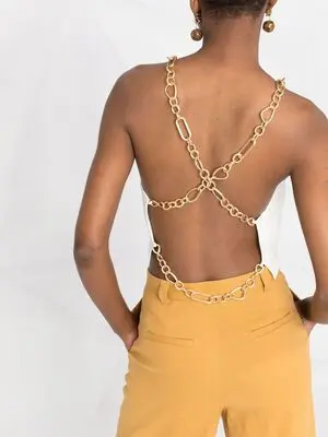 Cult Gaia Joey Chain-strap Top