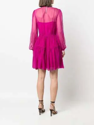 Alberta Ferretti Embroidered Chiffon Dress