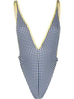 DIESEL® Gingham-print Swimsuit - Blue