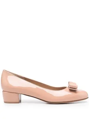 FERRAGAMO Vara Bow-detail Pumps - Neutrals
