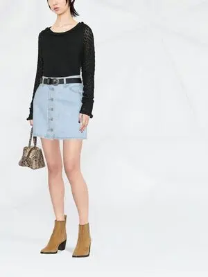 See By Chloé Scalloped Fine-knit Top
