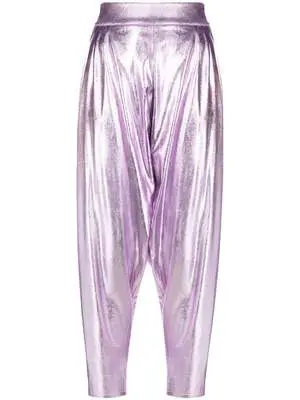 TOM FORD Lamé Tapered Trousers - Purple