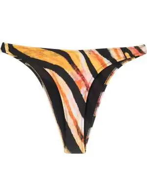 Roberto Cavalli Tiger Print Bikini Bottoms - Orange