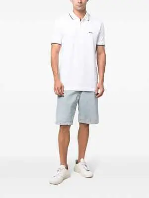 BOSS Embroidered Logo Polo Shirt - White
