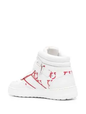 FERRAGAMO Noè High-top Leather Sneakers