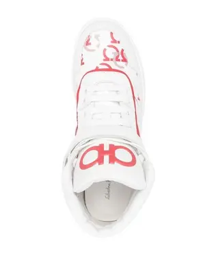 FERRAGAMO Noè High-top Leather Sneakers