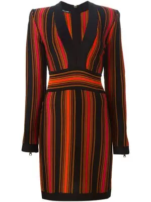 Balmain Striped Mini Dress