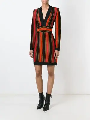 Balmain Striped Mini Dress