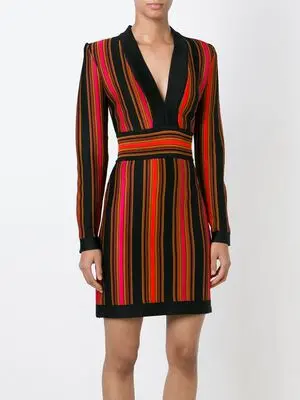 Balmain Striped Mini Dress
