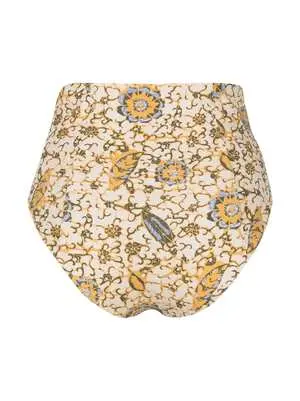 Ulla Johnson Zahara Citrus-print Bikini Bottom - Neutrals