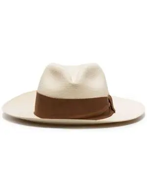 Frescobol Carioca Rafael Ribbon-detail Fedora - Neutrals