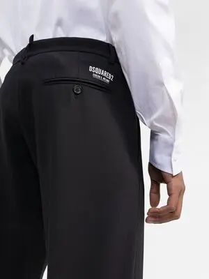 Dsquared2 Slim-cut Cropped Trousers - Black