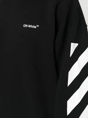 Off-White Diagonal Helvetica Oversized Sweatshirt - Black