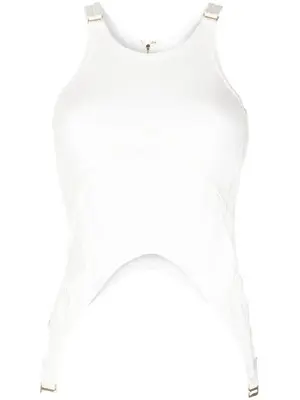 DION LEE Garter Corset Tank Top - White