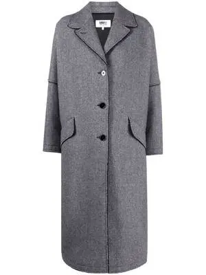 MAISON MARGIELA Single-breasted Tweed Overcoat
