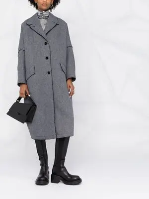 MAISON MARGIELA Single-breasted Tweed Overcoat