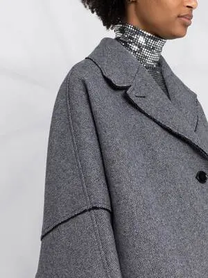 MAISON MARGIELA Single-breasted Tweed Overcoat