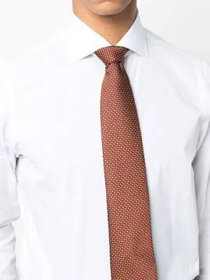 FINAMORE 1925 Long-sleeve Poplin Shirt - White