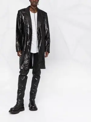 MAISON MARGIELA Coated Single-breasted Coat