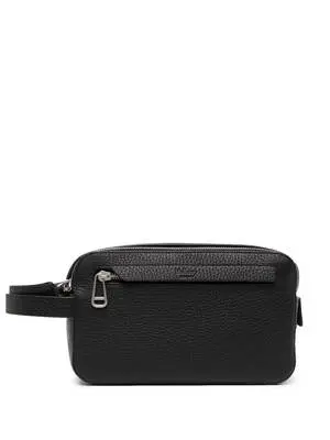 Mulberry Double-zip Leather Wash Bag - Black