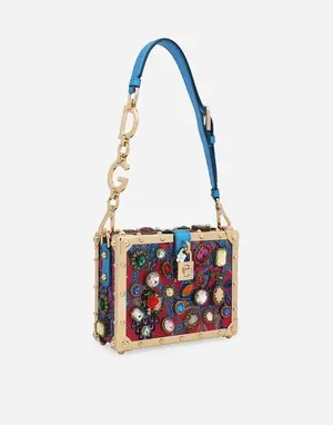Dolce & Gabbana Jacquard Dolce Box Bag With Embroidery