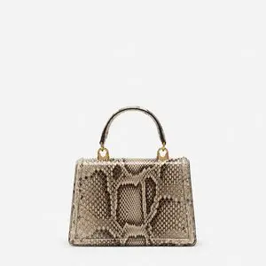 Dolce & Gabbana Small Devotion Bag In Python Skin