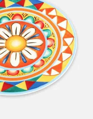 Dolce & Gabbana Set 2 Bread Plates In Fine Porcelain - Multicolor