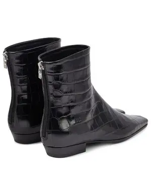 TOTEME Croc-effect Leather Ankle Boots