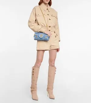 Balmain Robin Suede Knee-high Boots