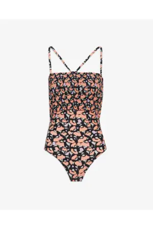Tanya Taylor Kendra Smocked One-Piece - Red