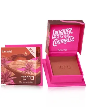 BENEFIT COSMETICS Wanderful World Silky-soft Powder Blush Mini Terra Mini