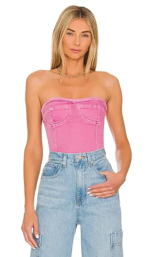 Superdown Desa Crop Bustier Top