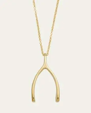 JENNIFER MEYER 18k Yellow Wishbone Pendant Necklace - Gold