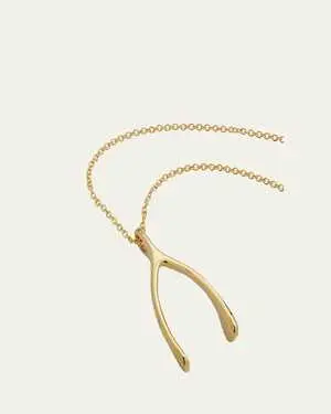 JENNIFER MEYER 18k Yellow Wishbone Pendant Necklace - Gold