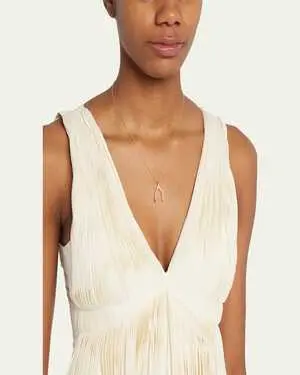 JENNIFER MEYER 18k Yellow Wishbone Pendant Necklace - Gold