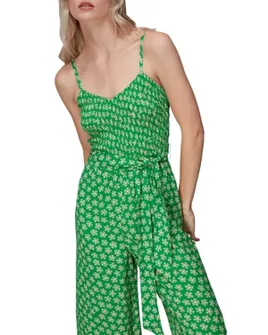 Whistles Daisy Check Print Jumpsuit