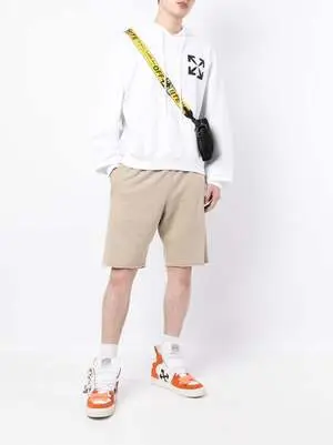 Off-White Arrows-print Cotton Hoodie - White