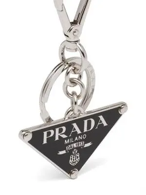 Prada Triangle-logo Keychain