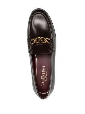 Valentino Garavani Vlogo Leather Loafers