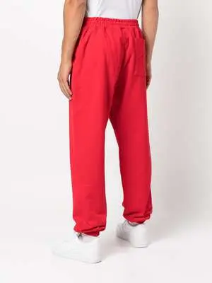Rhude Embroidered-logo Tapered Joggers - Red