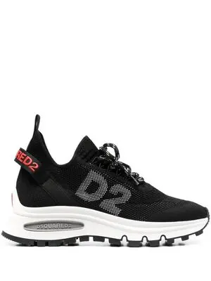 Dsquared2 Embellished-logo Low-top Sneakers - Black