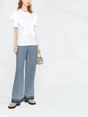 Chloé Ruffled Cotton T-shirt