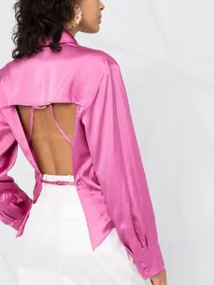 Jacquemus Open-back Shirt - Pink