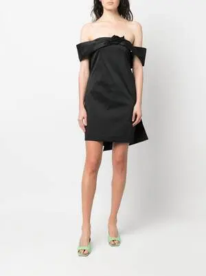 Bernadette Floral-appliqué Off-shoulder Dress