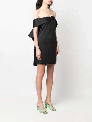 Bernadette Floral-appliqué Off-shoulder Dress