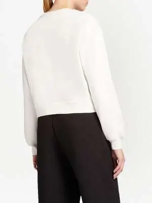 GIUSEPPE ZANOTTI Sauvanne Crystal-logo Sweatshirt - White