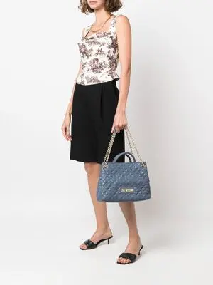 Moschino Quilted Logo-lettering Bag