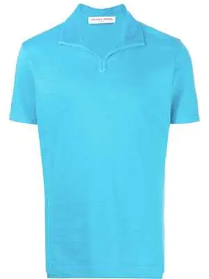 Orlebar Brown Albert Towelling-trim Polo Shirt - Blue