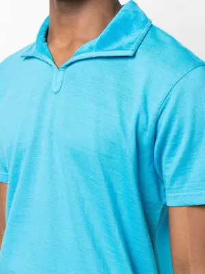 Orlebar Brown Albert Towelling-trim Polo Shirt - Blue